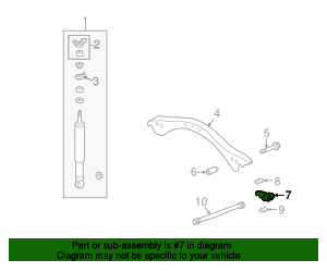 1998-2007 Lexus LX470 Torsion Bar Anchor End 48107-60010 | OEM Parts Online