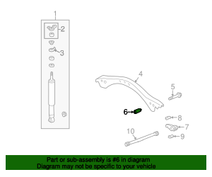 1998-2007 Lexus LX470 Support Arm Bushing 48177-60010 | OEM Parts Online