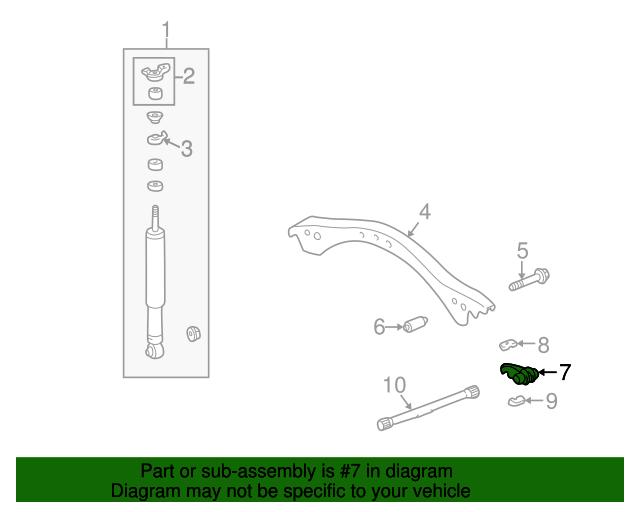 1998-2007 Lexus LX470 Torsion Bar Anchor End 48107-60010 | OEM Parts Online