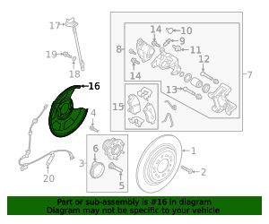 58243-D3700 - Backing Plate 2019-2021 Hyundai Tucson | AutoNation Parts