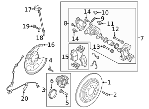 Hyundai - 91920-D3010 - Rear Speed Sensor - 2016-2021 Hyundai Tucson ...