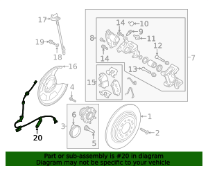 91920-D3010 - ABS Wheel Speed Sensor Wiring Harness 2016-2021 Hyundai ...