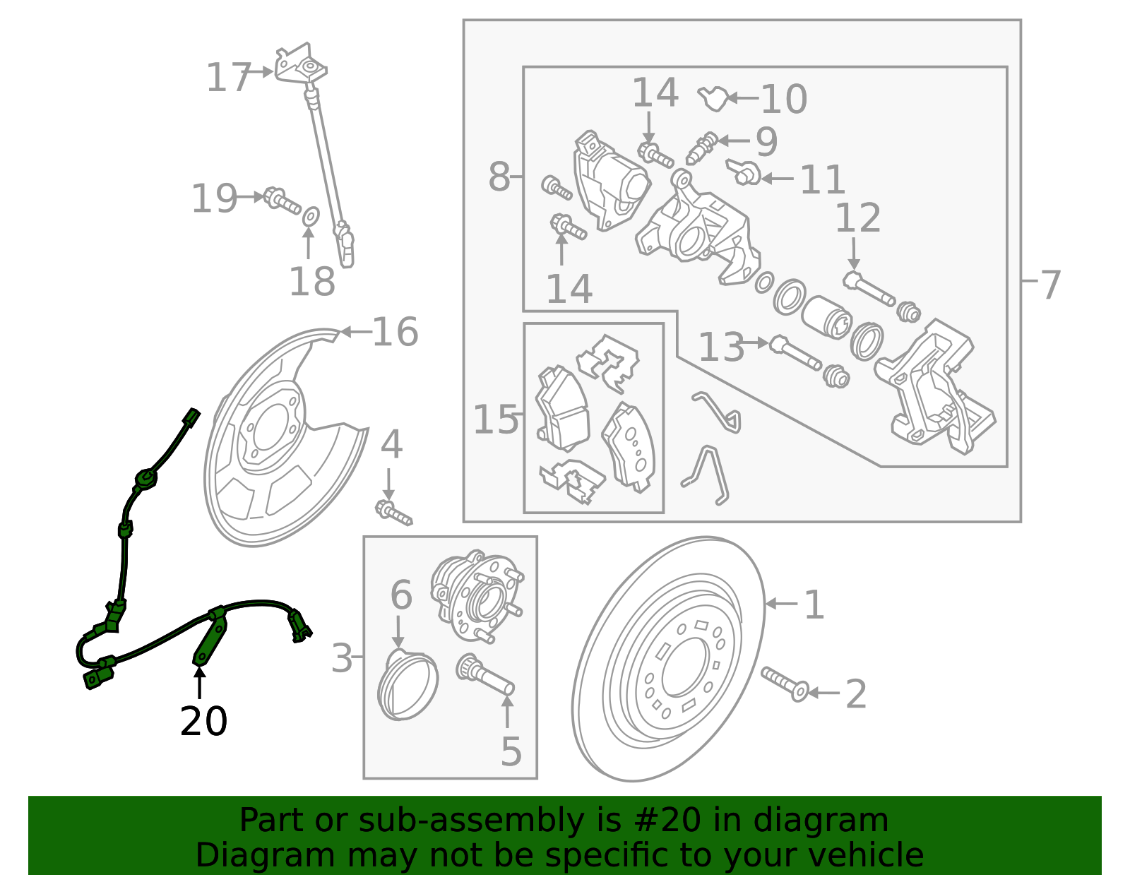 Hyundai - 91920-D3010 - Rear Speed Sensor - 2016-2021 Hyundai Tucson ...