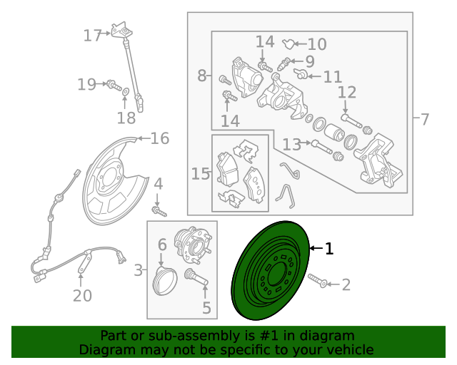 2019-2023 Hyundai Disc Brake Rotor Rear 58411-D3700 | OEM Parts Online