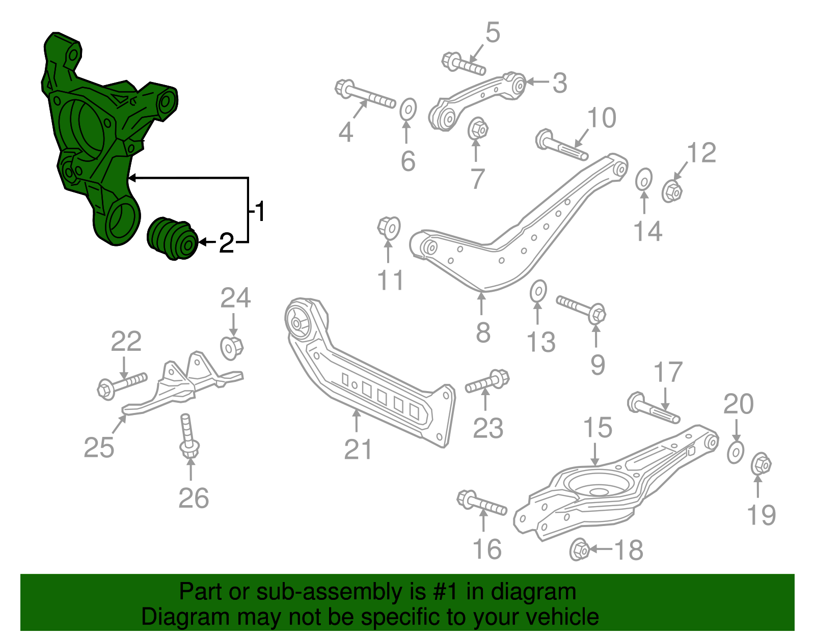 2016-2025 GM Knuckle (Replaces Part Number 22949387) 84454536 GM ...