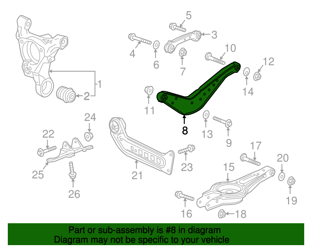 84149392 - Rear Passenger Side Suspension Adjust Link 2016-2023 GM ...