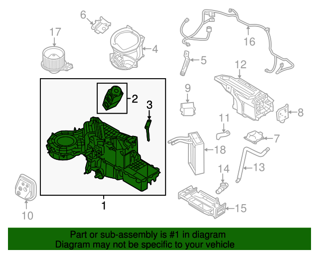 Genuine OEM Ford Part - Evaporator Assembly DL1Z-19850-D | Genuine OEM ...