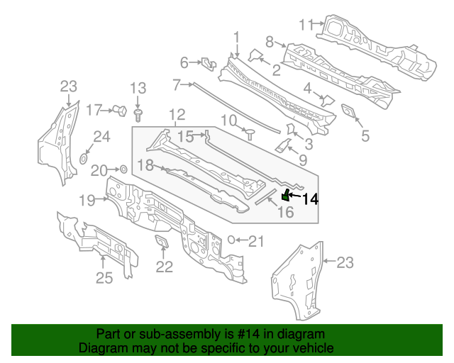 2016-2024 Nissan Extension Panel Grommet 66836-ZR00A | My Nissan Part