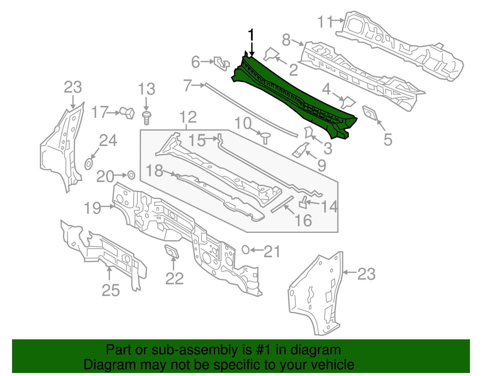 66810-9FV0A - Cowl Cover 2019-2024 Nissan | AutoNation Parts