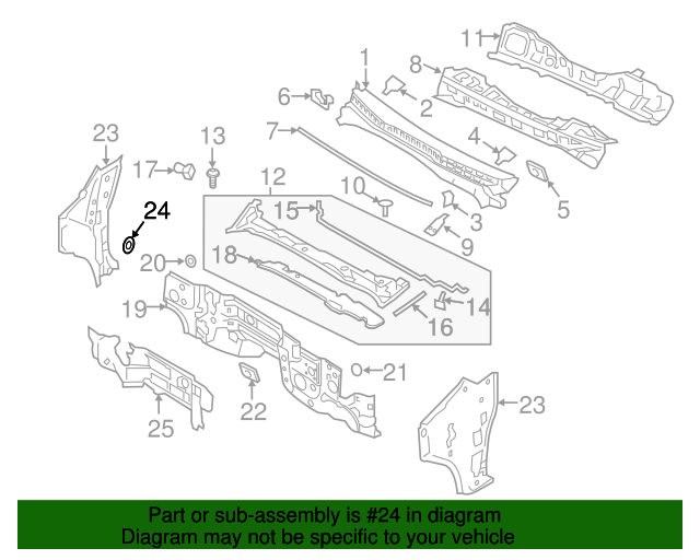 2012-2023 Nissan Side Panel Seal Strip 67618-1PA0A | GetOEMParts.com