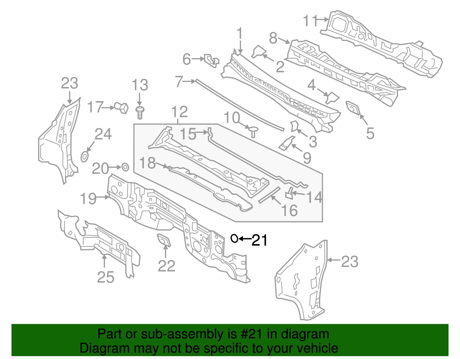 2016-2024 Nissan Lower Dash Panel Hole Cover 74849-4BA0A | Ziegler ...