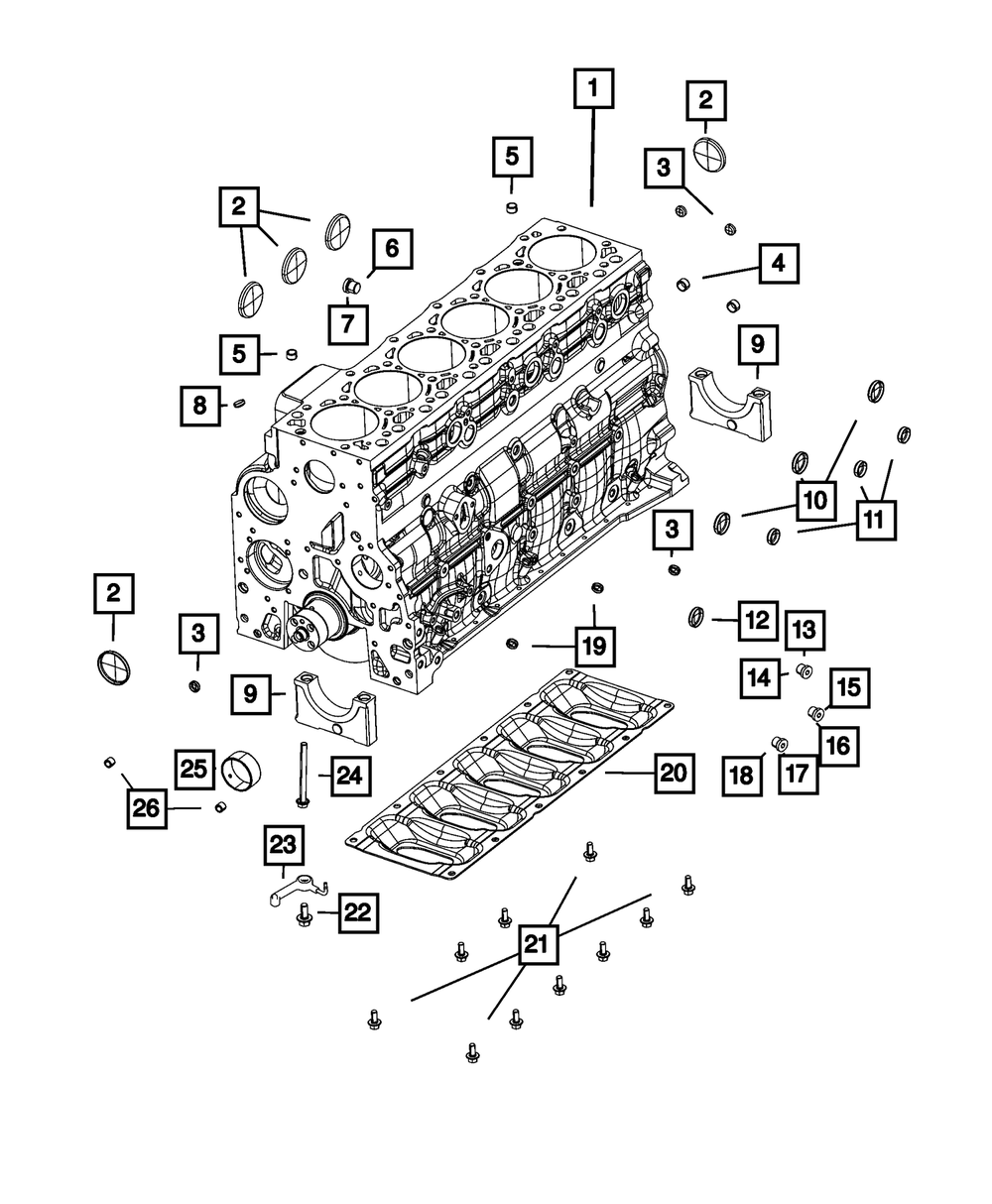 OEM Mopar Short Block Engine For 2021-2024 Ram 3500 - Part No ...