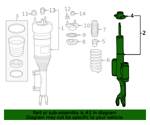 Genuine OEM Shock-Absorber Strut | 206-320-81-00-28 | Fits Select ...