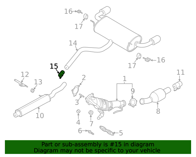 2018-2024 Ford Exhaust Pipe Clamp GU2Z-5K256-A | OEM Parts Online
