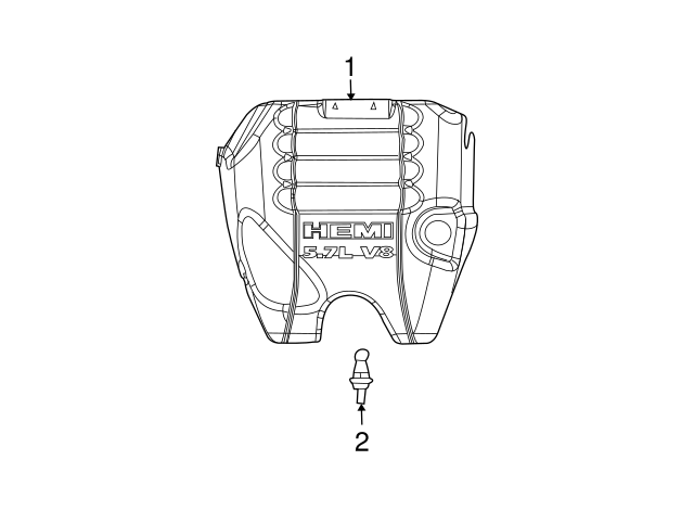 2009-2020 Mopar Engine Cover Ball Stud - Driver's Side (LH) 68040135AA ...