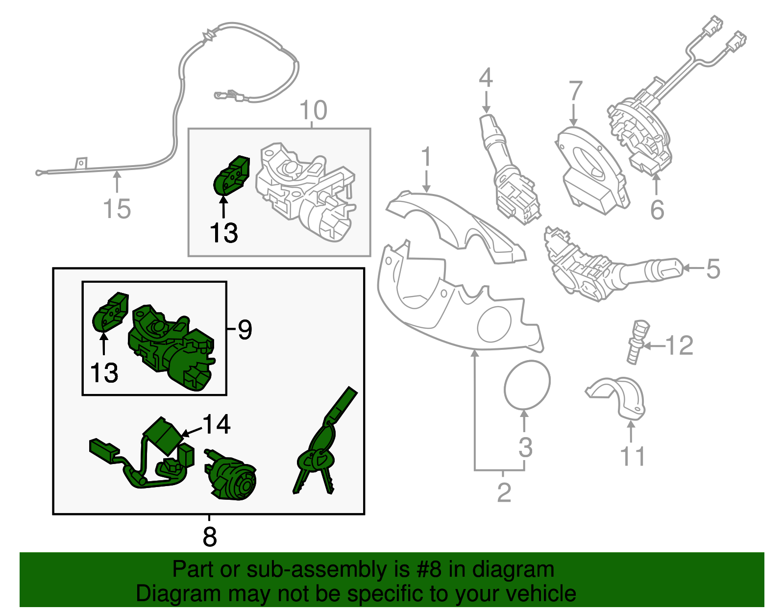 81900-1WJ00 - Ignition Lock Assembly 2013-2017 Kia Rio | Kia.Parts Store