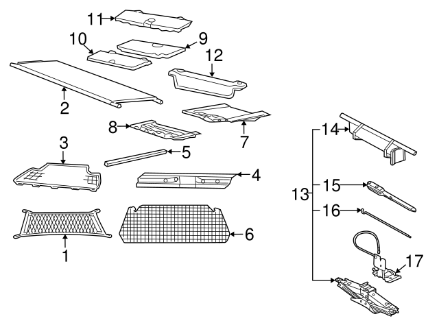 2005 Mercury Mountaineer Gate Assembly 2L2Z7846046CA | QuirkParts