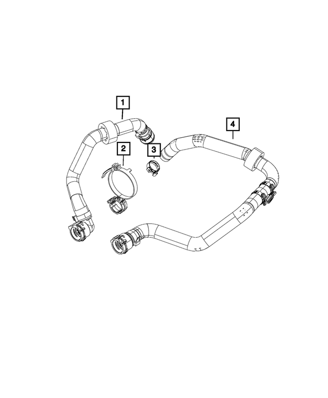 MOPAR HEATER RETURN HOSE - 68509320AB - 68509320AB | Mopar Online Parts