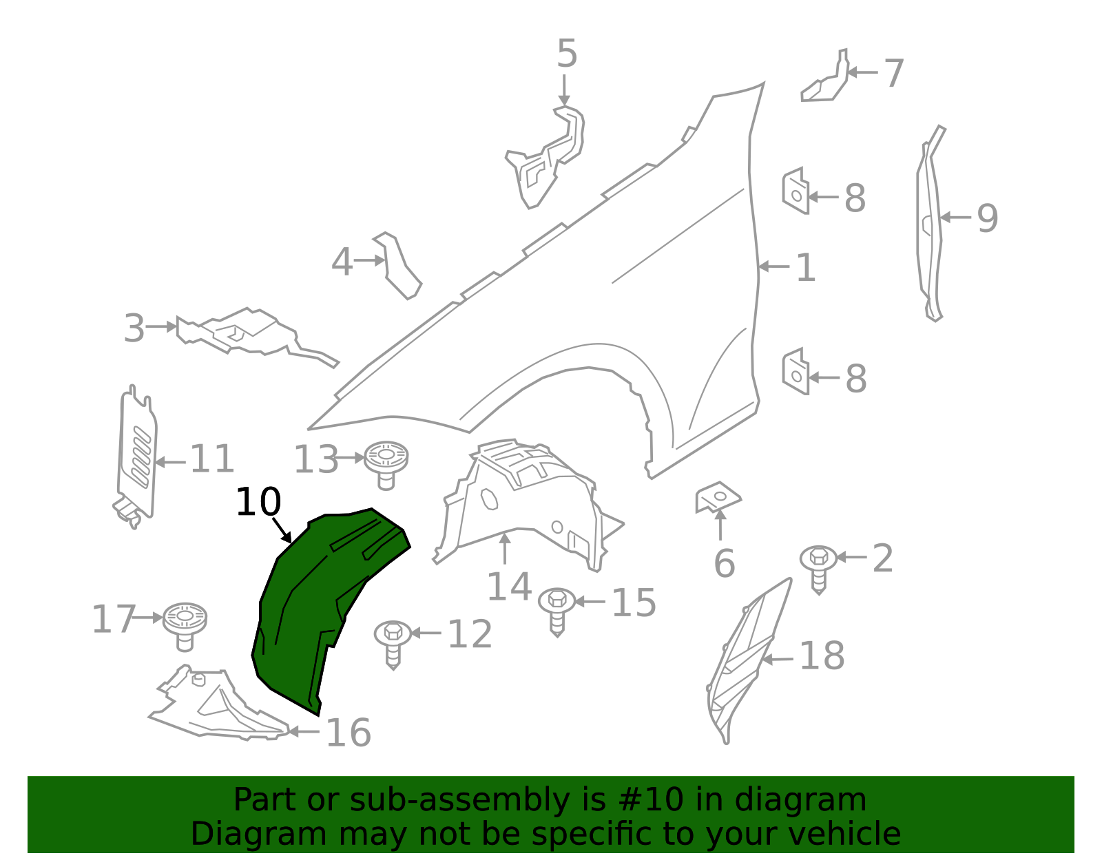 51-71-8-070-504 - 2021-2024 BMW - Ft Fender Liner | Buy BMW Parts Now