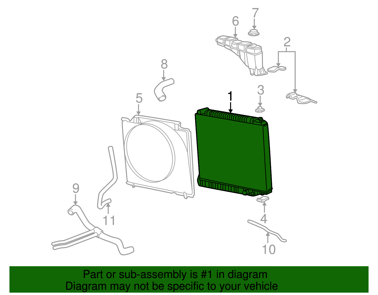 2005-2007 Ford Radiator Assembly 6C3Z-8005-BA | Karl Auto Parts