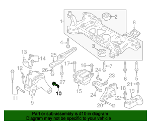 2012-2015 Volkswagen Motor Mount Bolt N-106-296-01 | OEM Parts Online