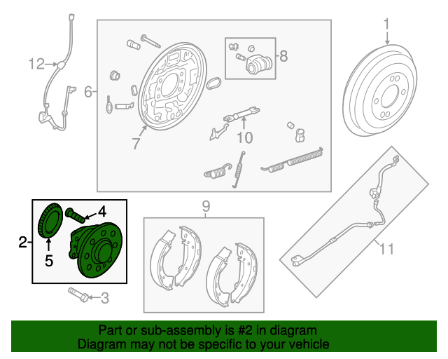 2018-2022 Hyundai Accent Hub & Bearing 52750-F9100 | OEM Parts Online