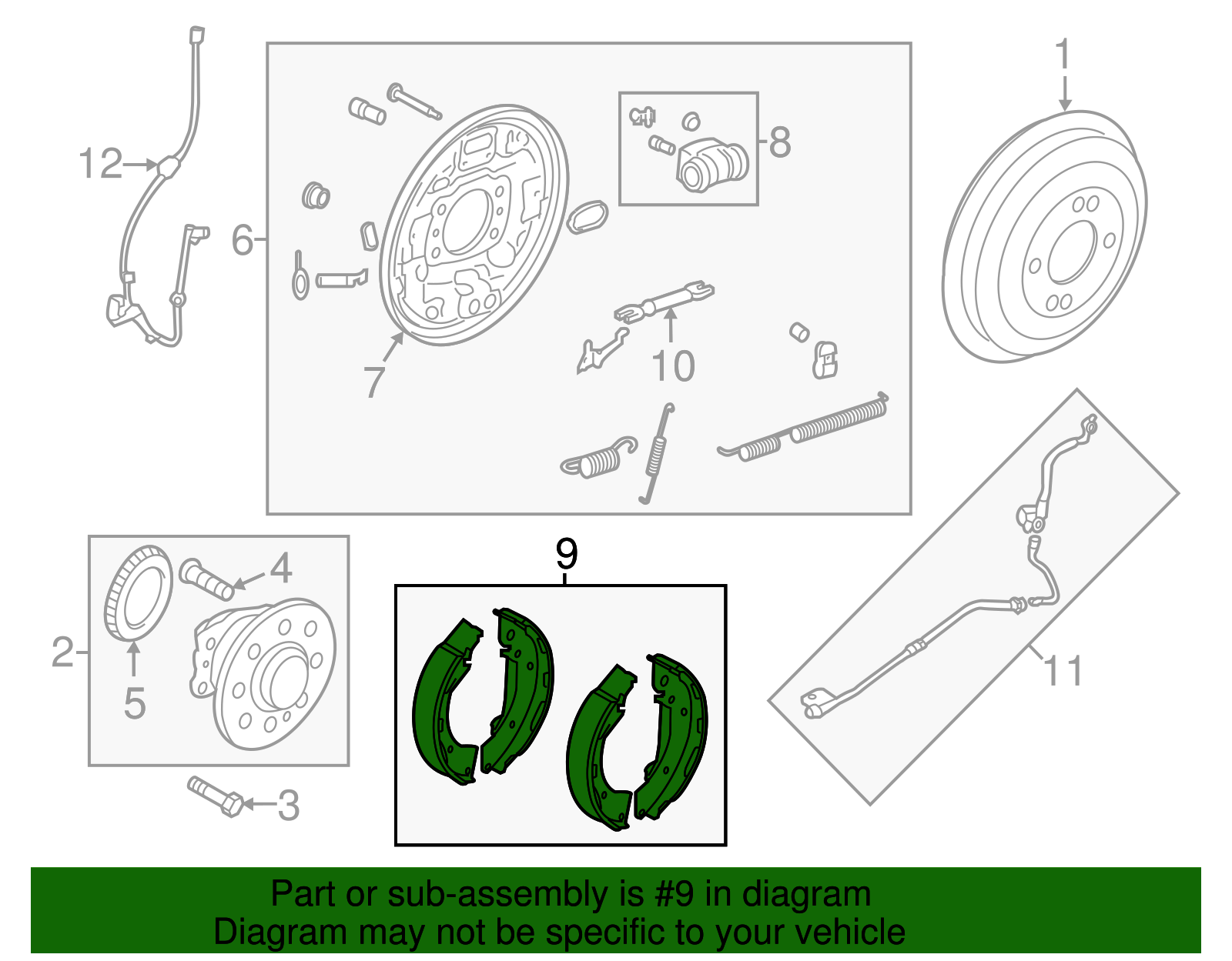 2018-2022 Hyundai Accent Brake Shoes 58350-H9A00 | OEM Parts Online