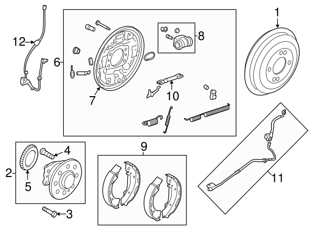 2018-2022 Hyundai Accent Brake Shoes 58350-H9A00 | OEM Parts Online