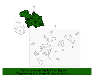 25100-38002 - Water Pump 2001-2002 Kia Optima | Kia.Parts Store