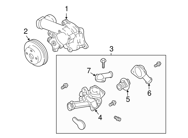 25100-38002 - Water Pump 2001-2002 Kia Optima | Kia.Parts Store