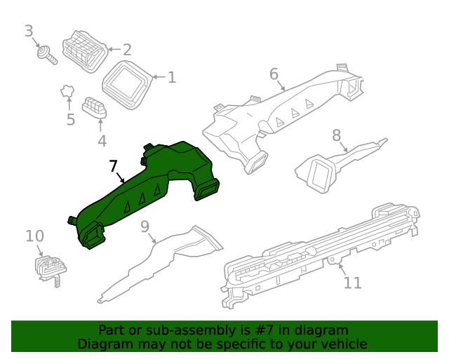 2020-2023 Toyota GR Supra Duct 55085-WAA01 | Toyota Parts Center