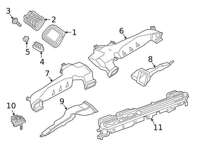 2020-2023 Toyota GR Supra Duct 55085-WAA01 | Toyota Parts Center