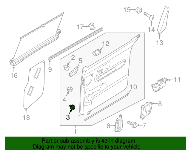 83315-2S000 - Door Trim Panel Retainer 2014-2024 Kia | Kia.Parts Store