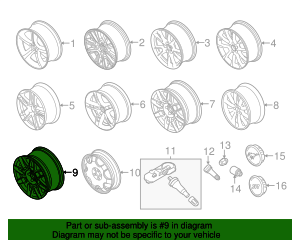 2013-2014 Ford Mustang Wheel, Alloy DR3Z-1007-E | OEM Parts Online