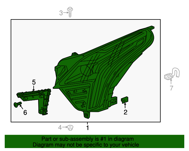 84826666 - Passenger Side Headlamp 2017-2020 Cadillac XT5 ...