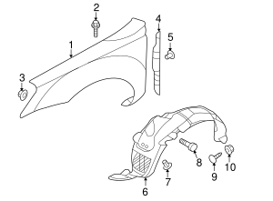 66311-2G500 - Fender 2009-2010 Kia Optima | Kia.Parts Store