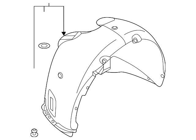 86812-D2500 - Fender Liner 2020-2022 Genesis G90 | Hyundai OEM Part