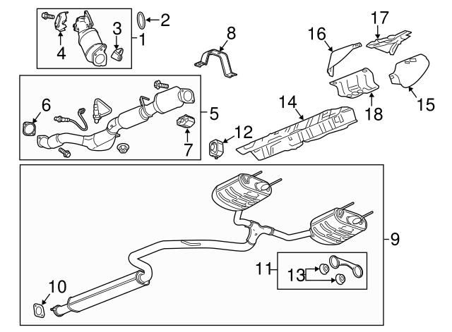 2014-2019 Cadillac XTS Exhaust Muffler 84289388 | GMPartsDirect.com