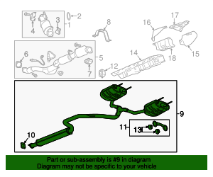 2014-2019 Cadillac XTS Exhaust Muffler 84289388 | GMPartsDirect.com