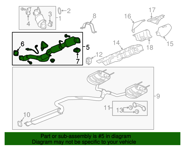 22743543 - Front Exhaust Pipe 2014-2019 Cadillac XTS | Chevrolet Parts ...