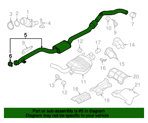 Genuine BMW 18-30-8-643-653 | Muffler & Pipe | FREE Shipping on Most ...