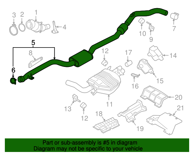 Genuine BMW 18-30-8-643-653 | Muffler & Pipe | FREE Shipping on Most ...