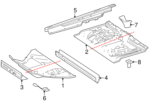 Floor & Rails for 2008 Smart Fortwo | Mercedes-Benz USA Parts