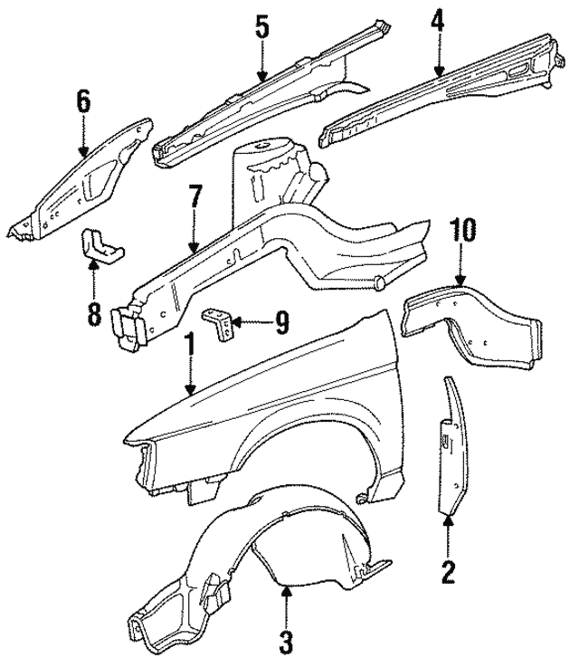 1990-1995 Ford Front Panel FODZ16055B | QuirkParts
