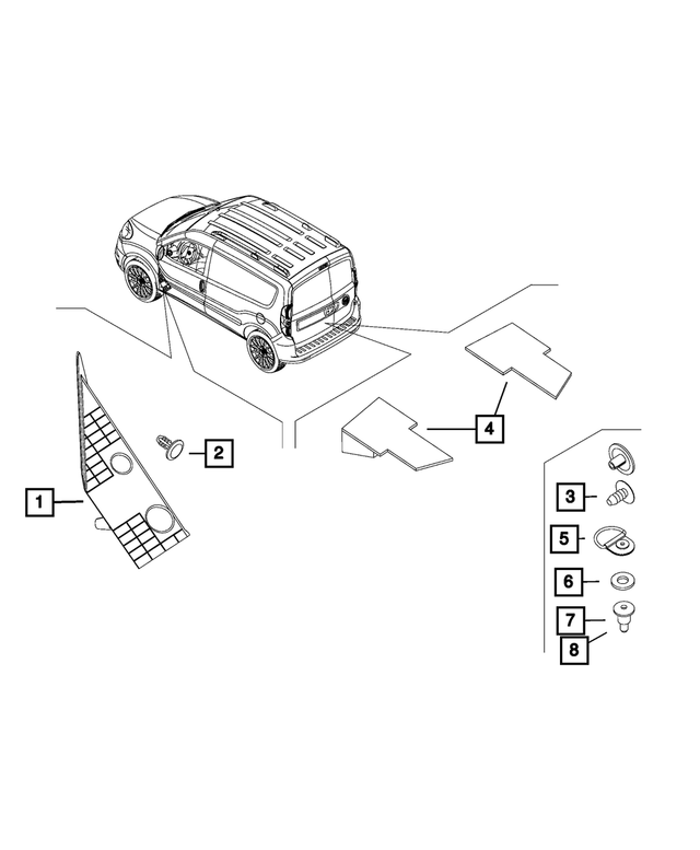 2015-2022 Ram ProMaster City Push Pin 6106609AA | Mopar Estores