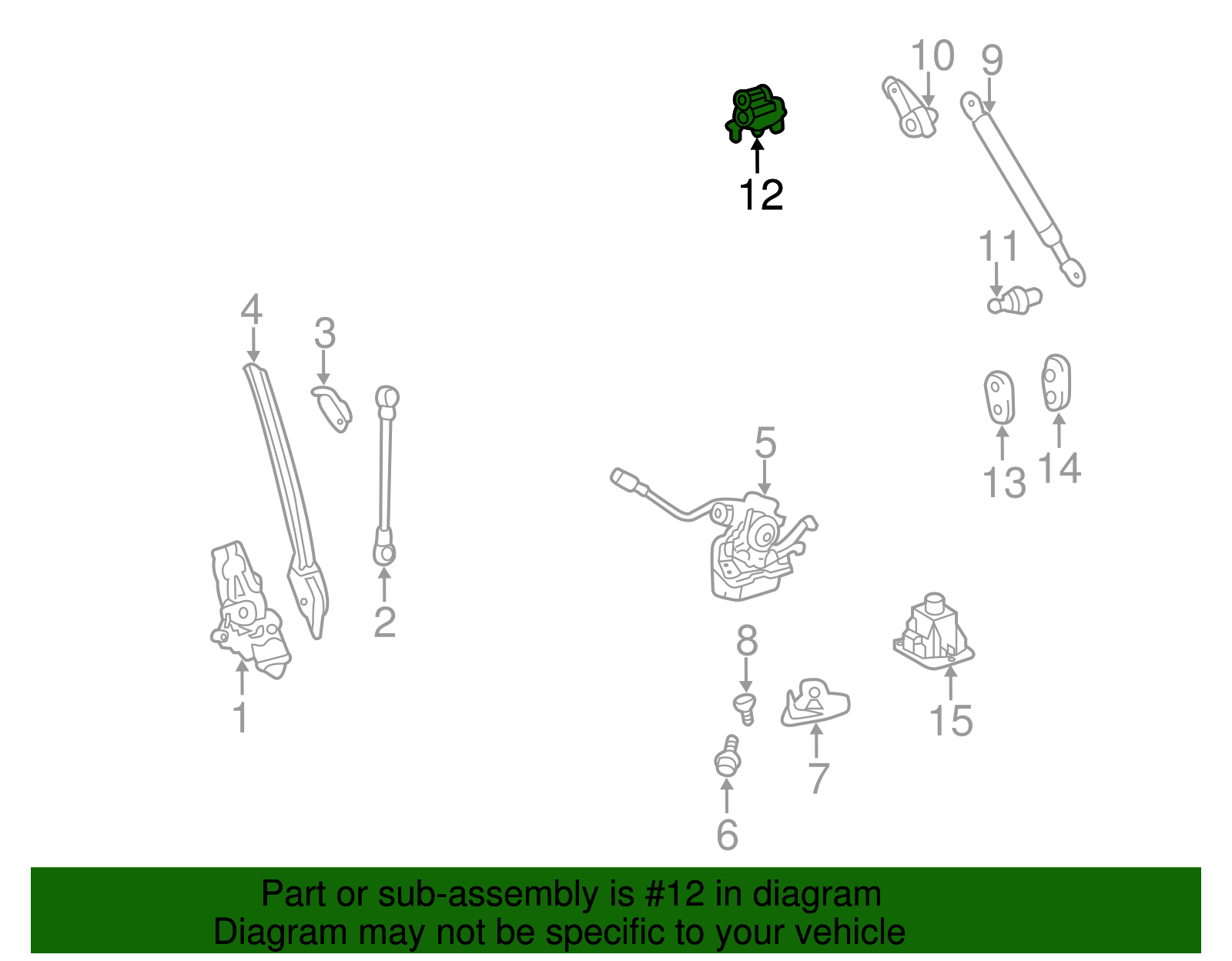 Genuine Toyota Hinge part# 68810-0E020 for 2011-2020 Toyota Sienna ...