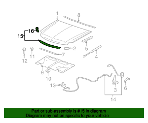 15137020 - Bright Chrome Hood Front Molding 2007-2014 GMC | AutoNation ...