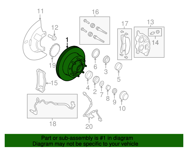 NC2Z-1102-A - Hub & Rotor 2008-2024 Ford | Ford OEM Parts Direct