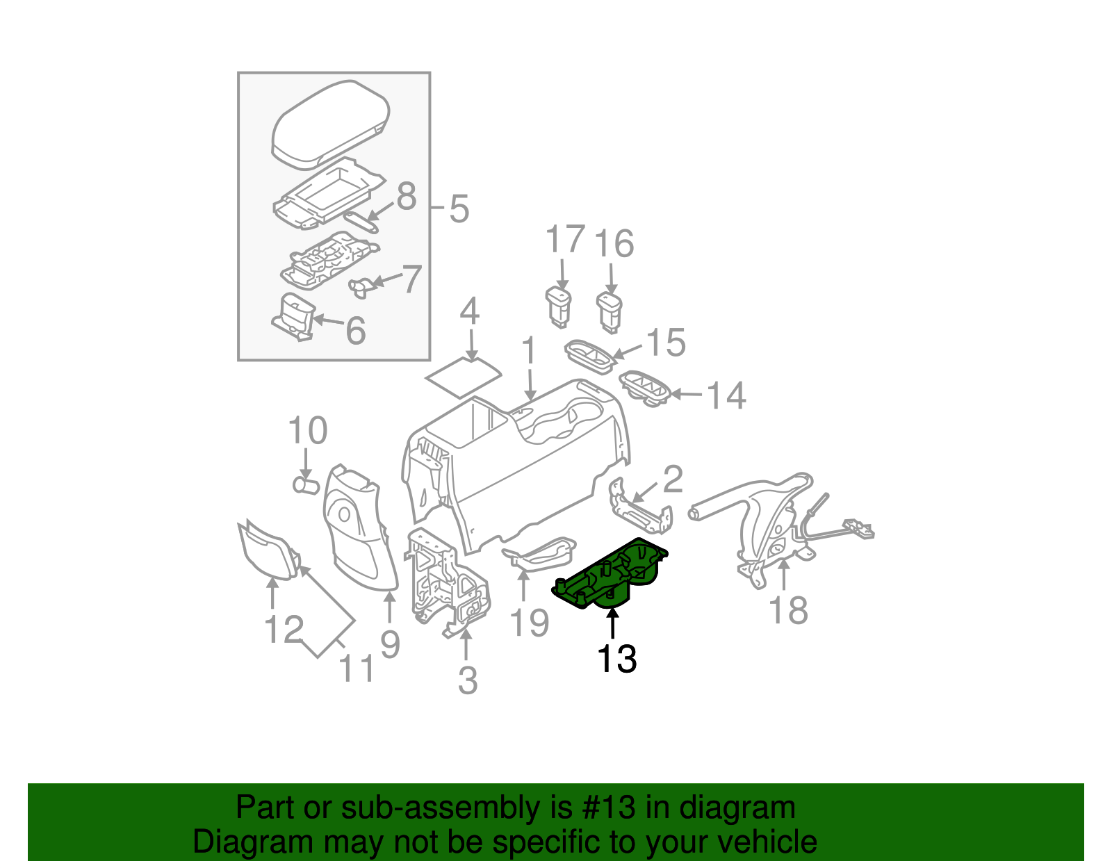 2005 Hyundai Tucson Cup Holder 84675-2E060-LM | Retail Performance Auto ...