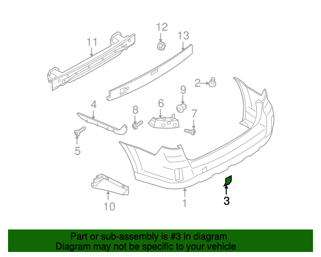 2010-2017 Subaru Outback Bumper Cover Cover 57731AJ57A | TascaParts.com